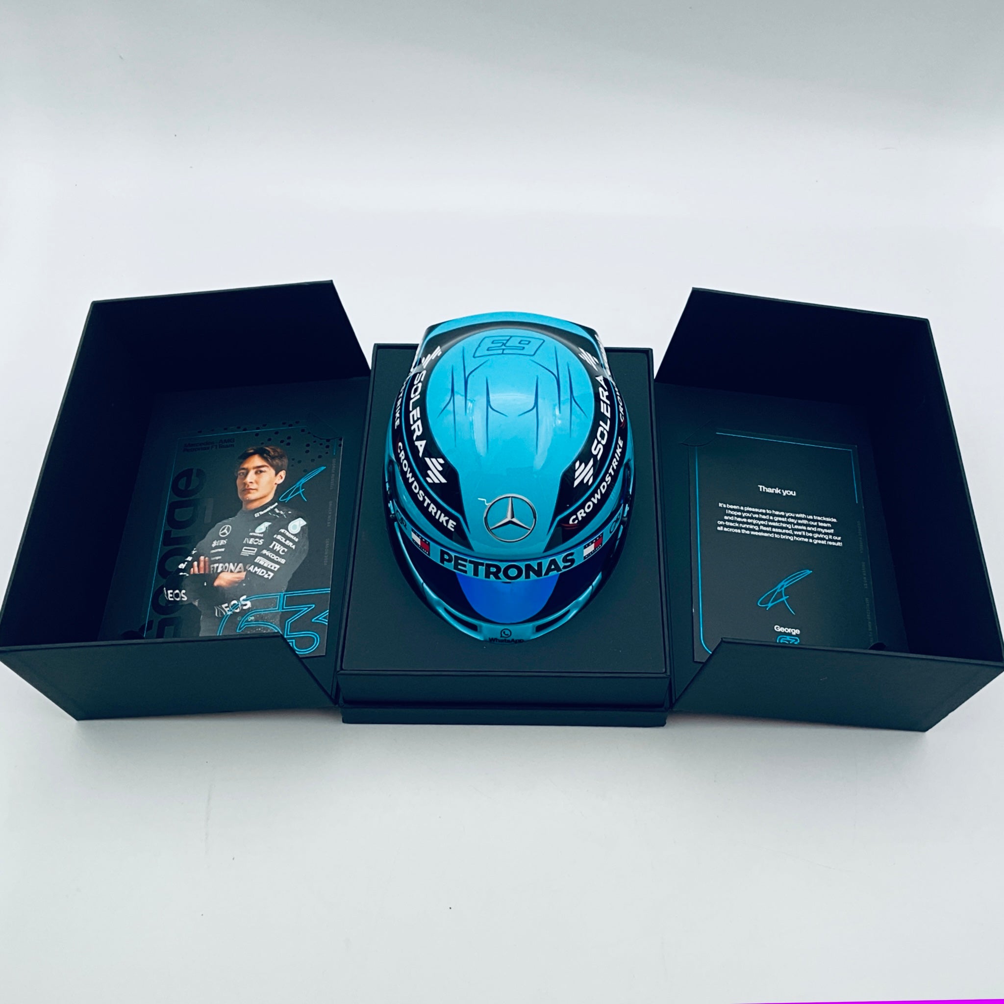 George Russell 2024 Mercedes AMG Petronas 1:2 Scale Bell Helmet VIP Sp ...