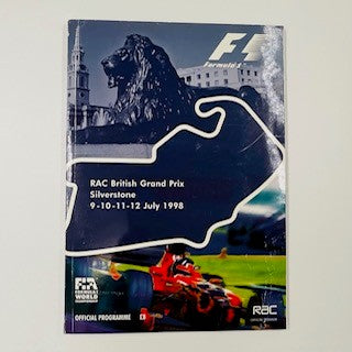 Official Silverstone FIA F1 British Grand Prix Programme -1998 – Pit ...