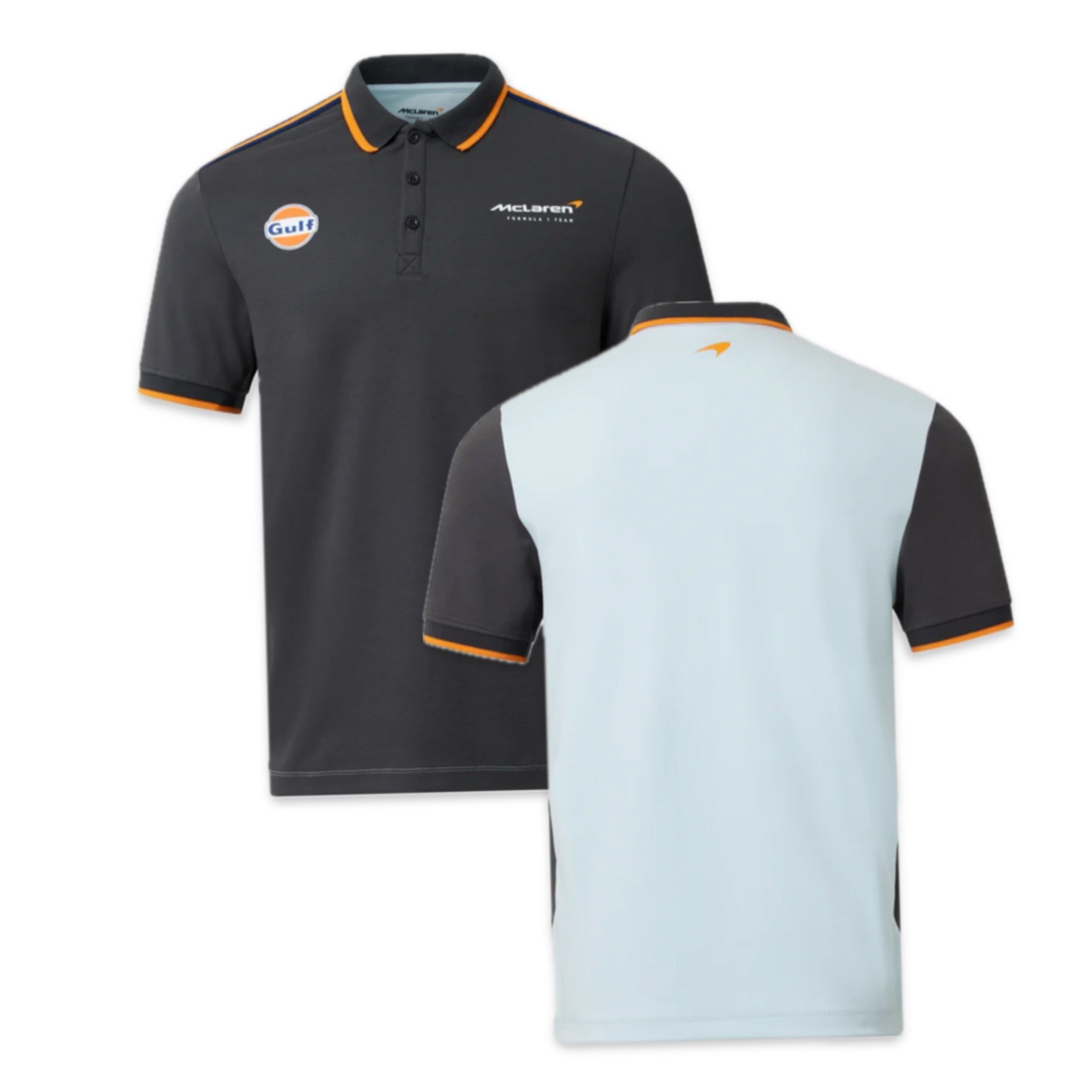 McLaren Racing F1 Team Gulf Racing Phantom/Delicate Blue Polo Shirt ...