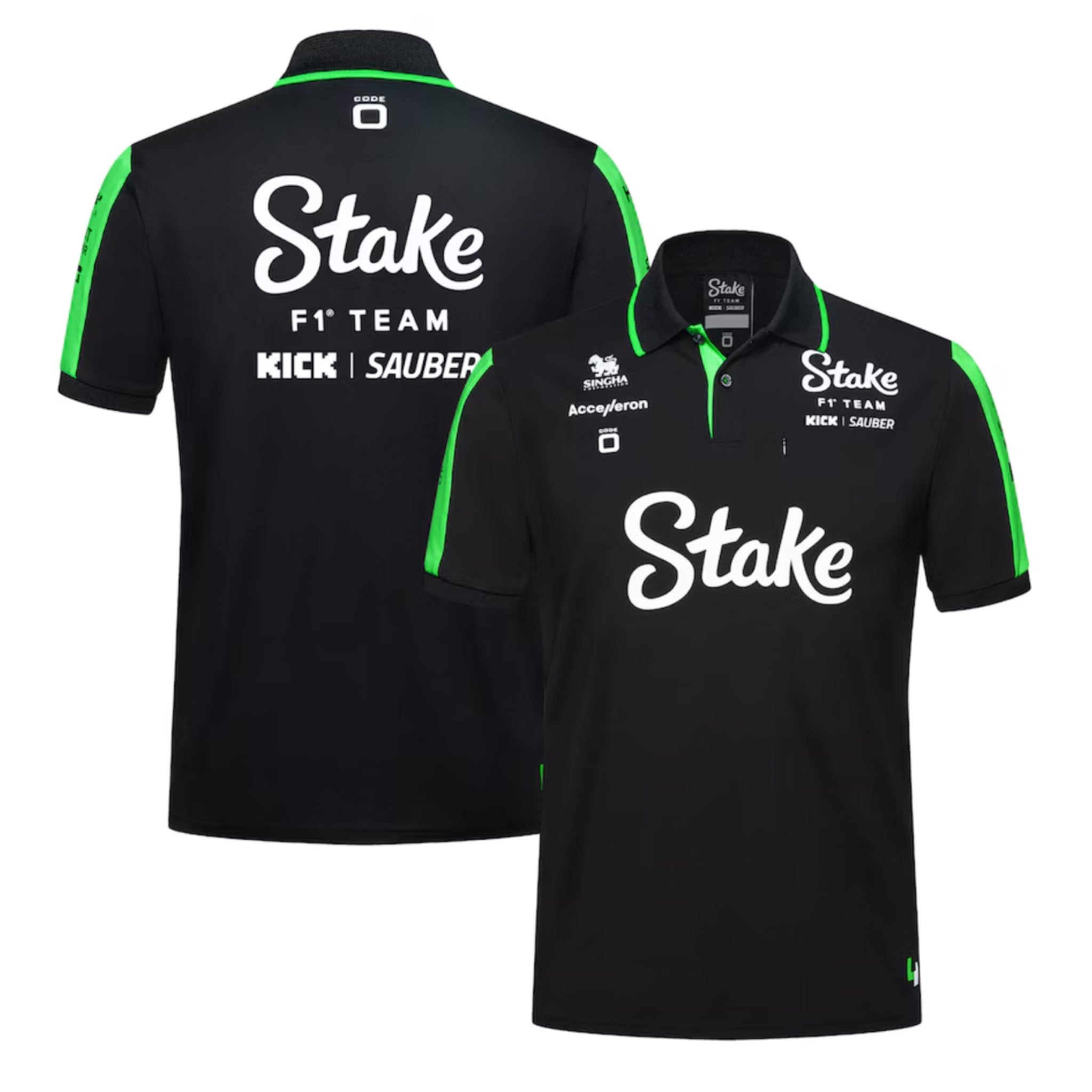 Stake F1 Team Kick Sauber 2024 Team Polo Shirt-Black – Pit-Lane Motorsport