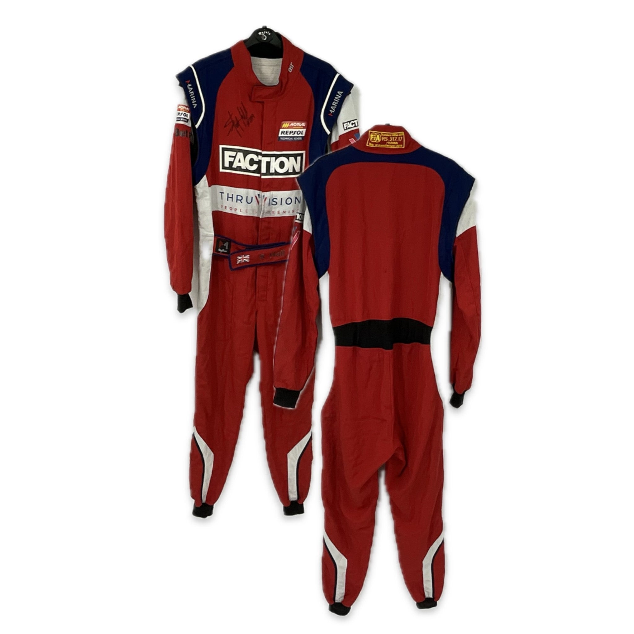 Stuart Hall Race Used & Autographed Race Suit 2019 GPX Racing Blancpai ...