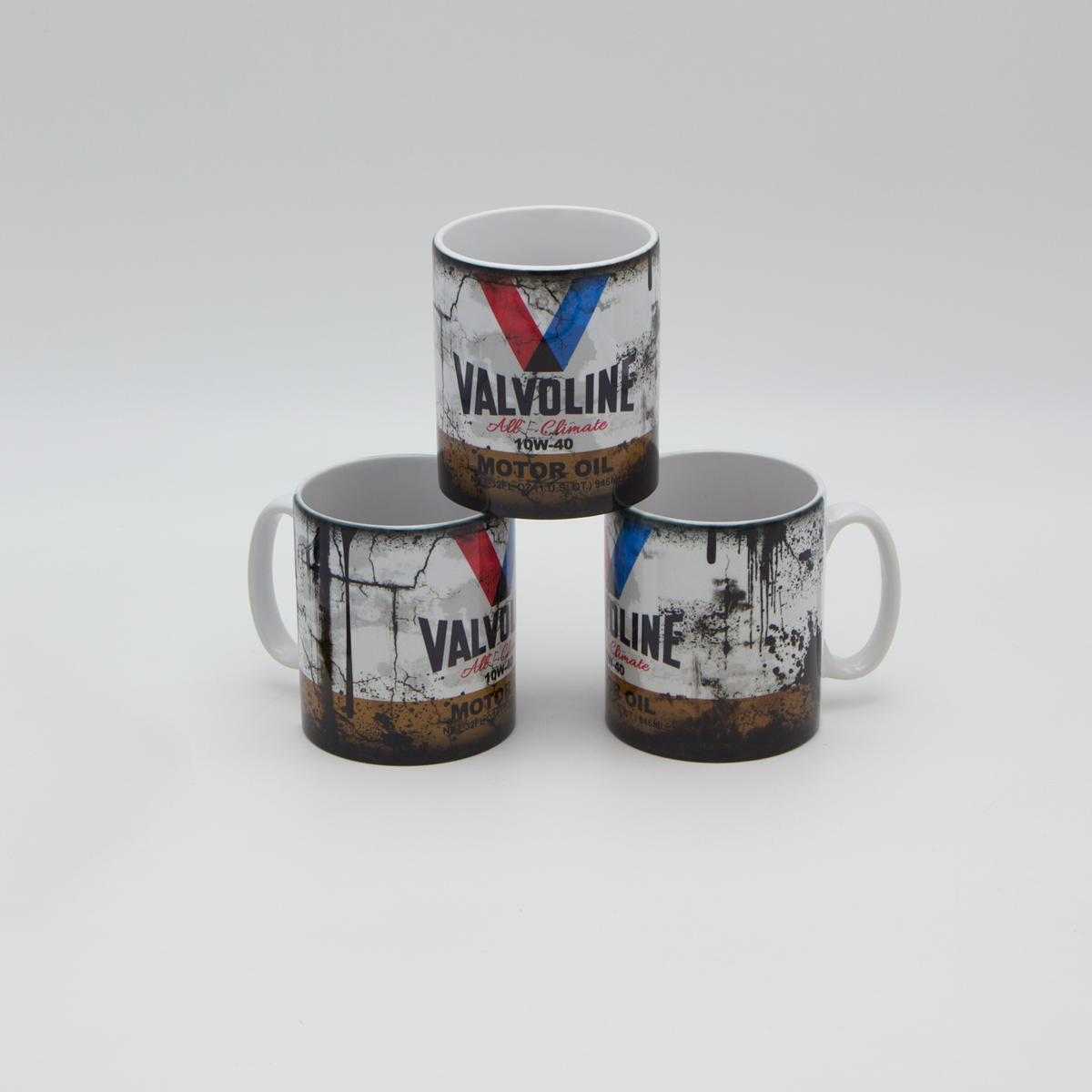 Valvoline Oil inspired Retro/ Vintage Distressed Look Oil Can Mug - 10 ...